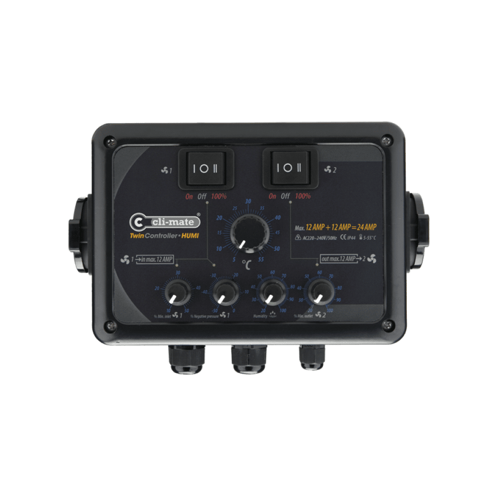 Cli-mate Twin Controller Humi Nem/Isı/Fan Kontrol Cihazı 24A (12+12) — ProBitki